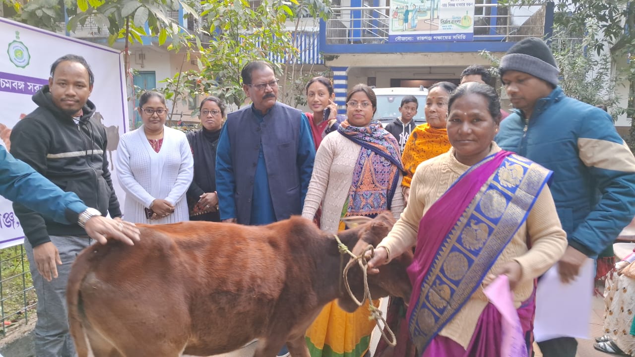 Animal Resource Development Department distributed domestic animals in ...