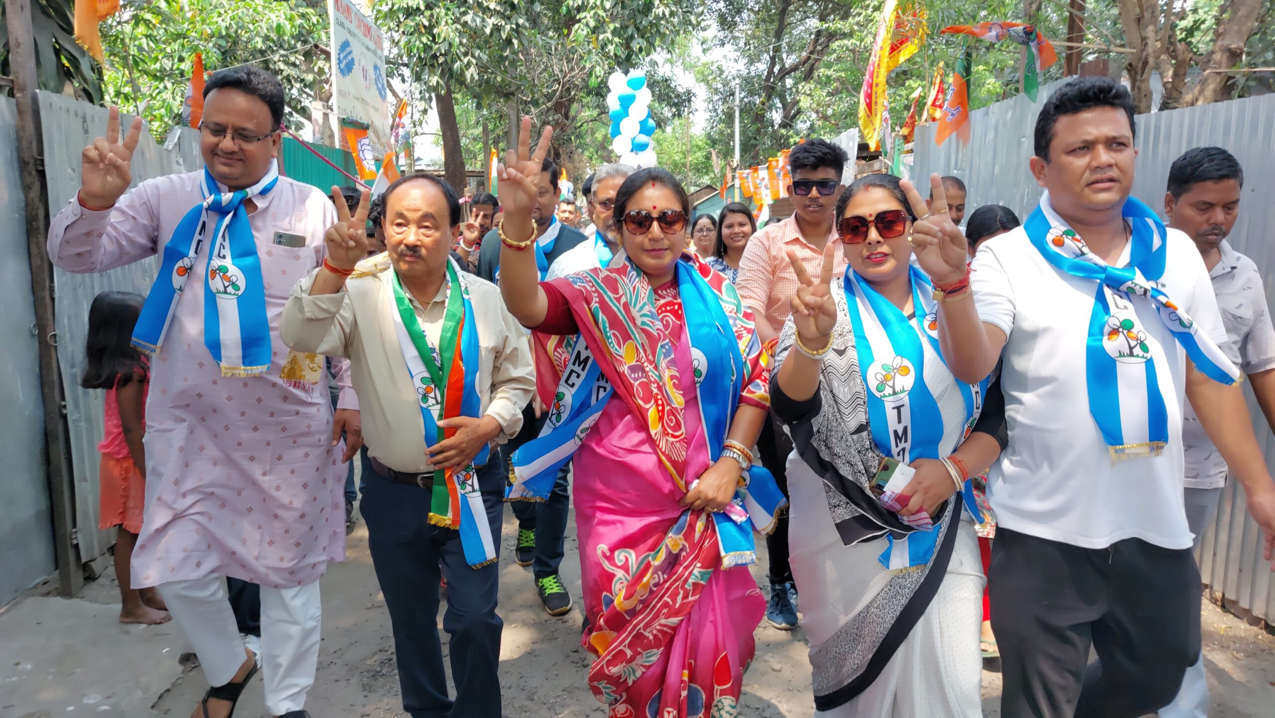 TMC candidate Gopal Lama campaigned in Siliguri’s Ward No. 18 ...