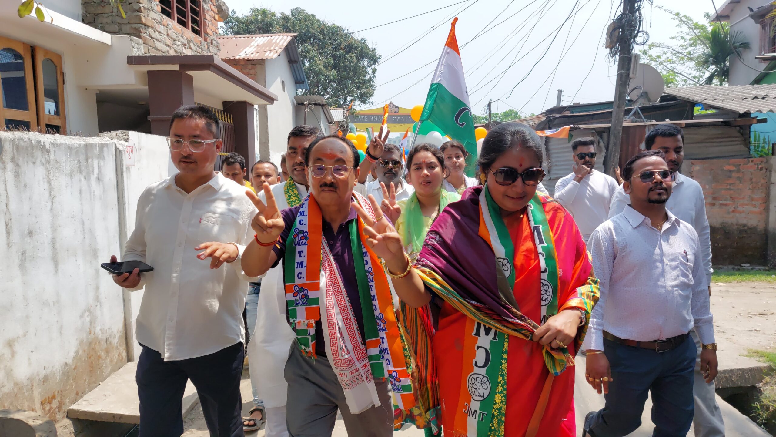 TMC candidate Gopal Lama conducts election campaign in Siliguri’s Ward ...