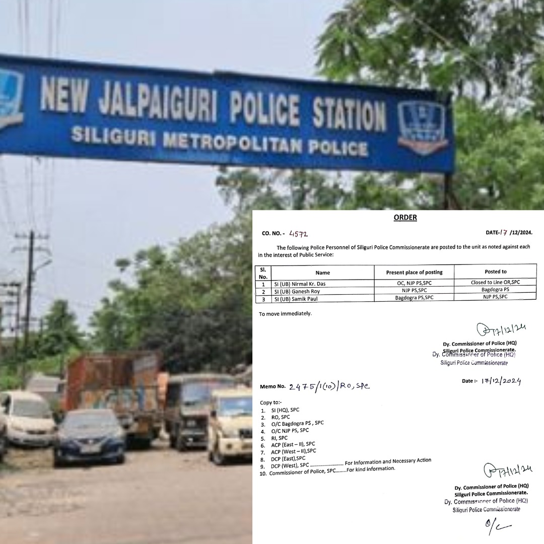 Police Department Shuffle: Sonam Lama appointed new IC of NJP police ...