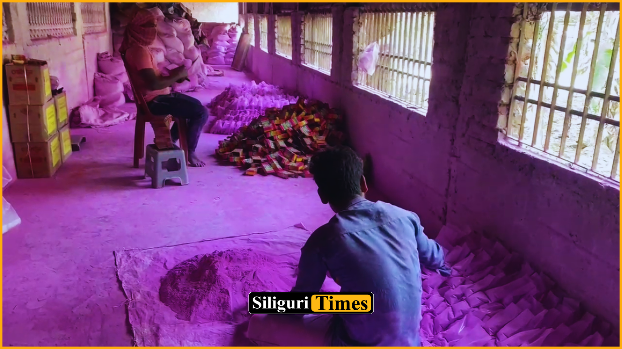 ‘Abir’ production for Holi underway in Champagach near Fulbari border - Siliguri Times ...