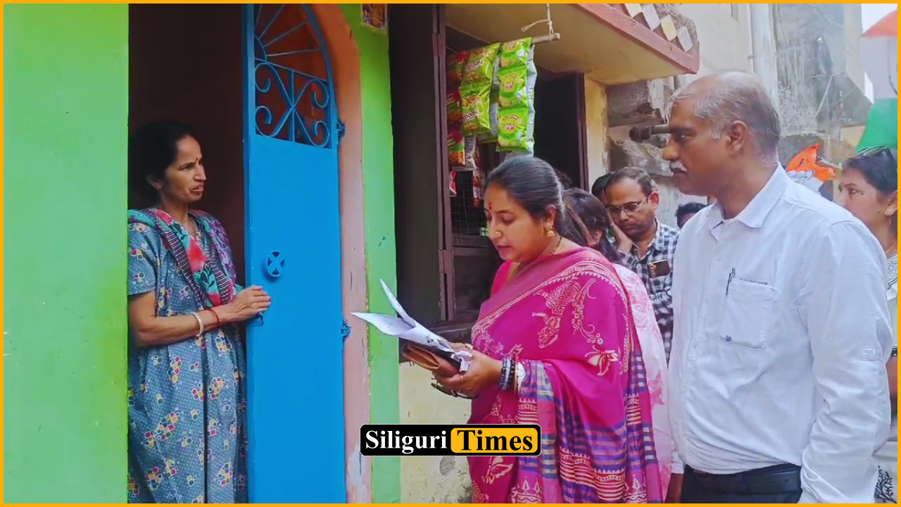 TMC leader Papiya Ghosh goes door to door in Bagdogra to identify ...